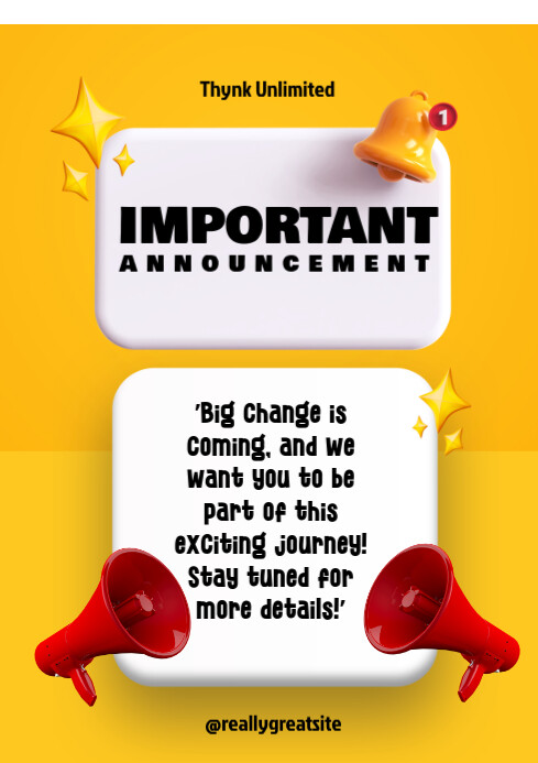 Copy of Important Announcement | PosterMyWall