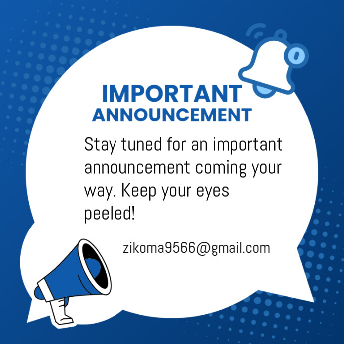Important announcement Template | PosterMyWall
