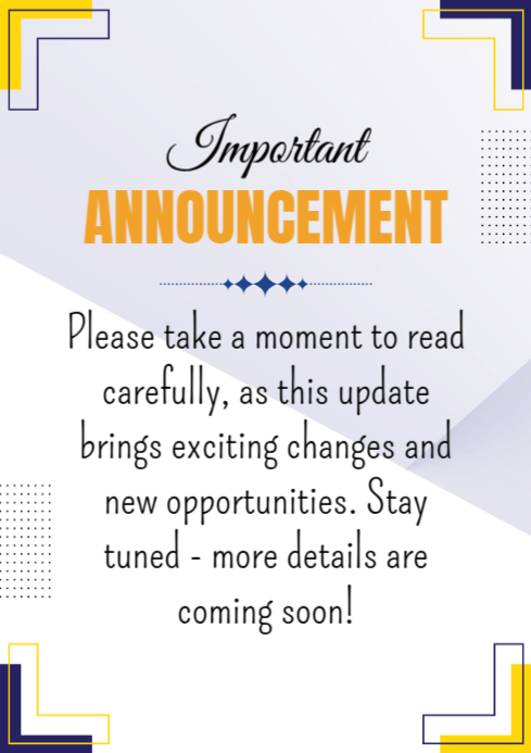 Important Announcement Template | PosterMyWall