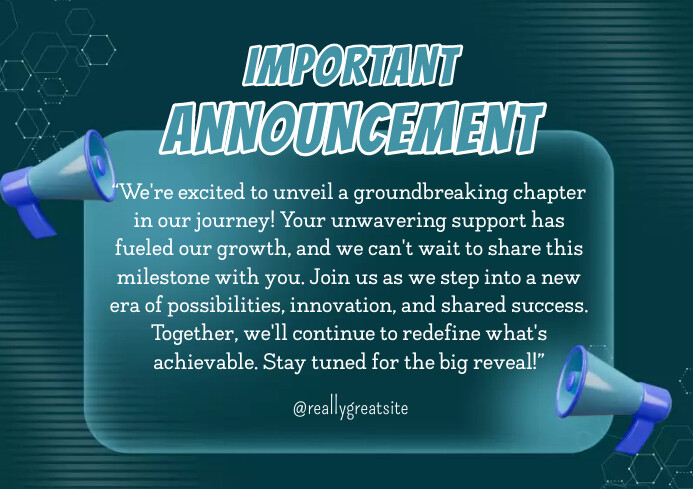 Copy of Important Announcement | PosterMyWall