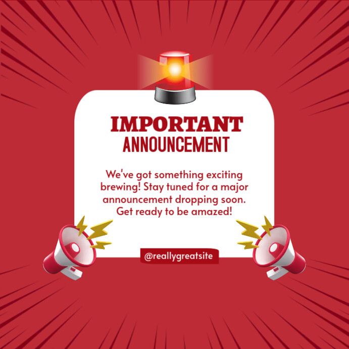 Important Announcement Template | PosterMyWall