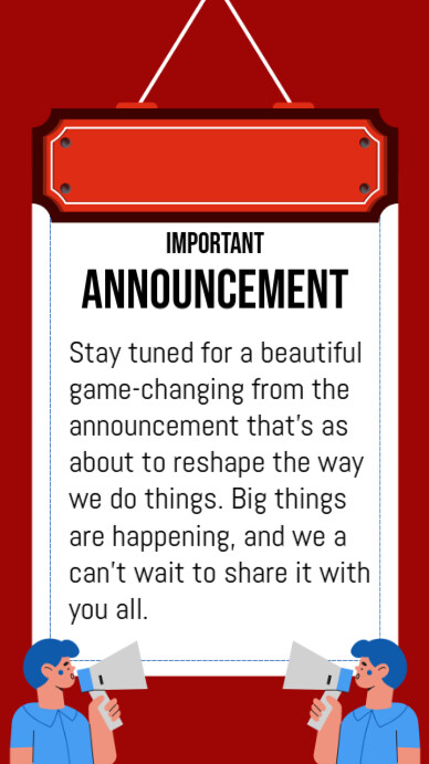 important announcement Template | PosterMyWall
