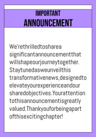 important announcement Template | PosterMyWall