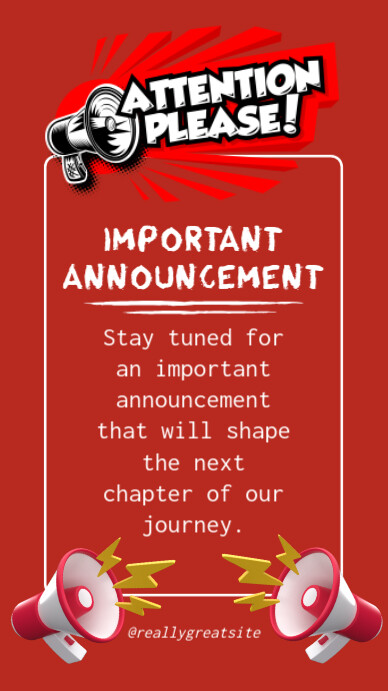 Important Announcement Template | PosterMyWall