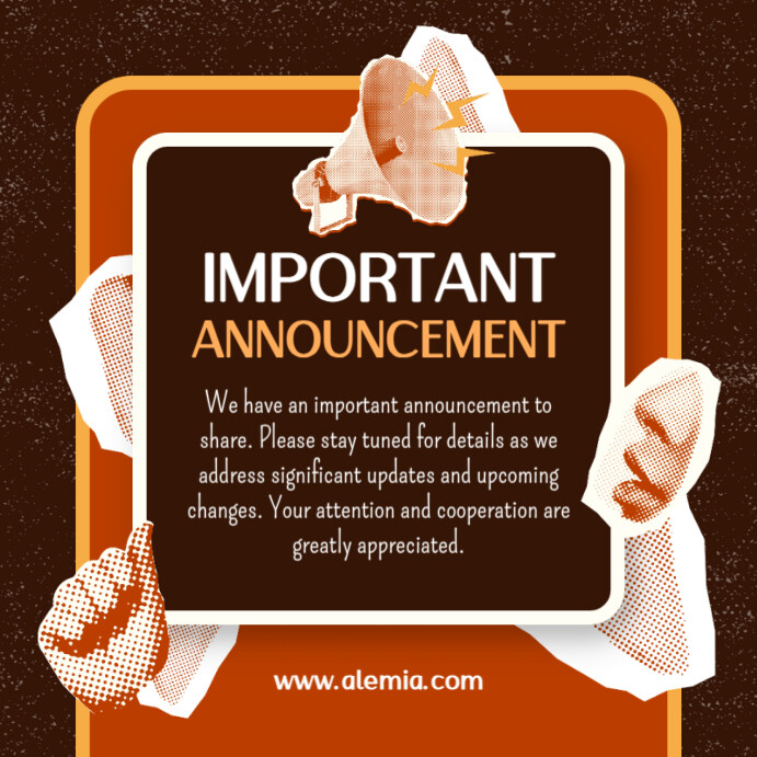 Important Announcement Template | PosterMyWall