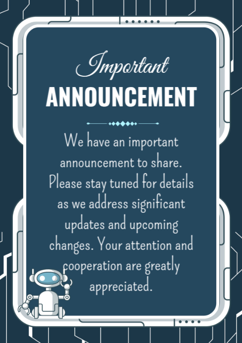 Important Announcement Templat | PosterMyWall