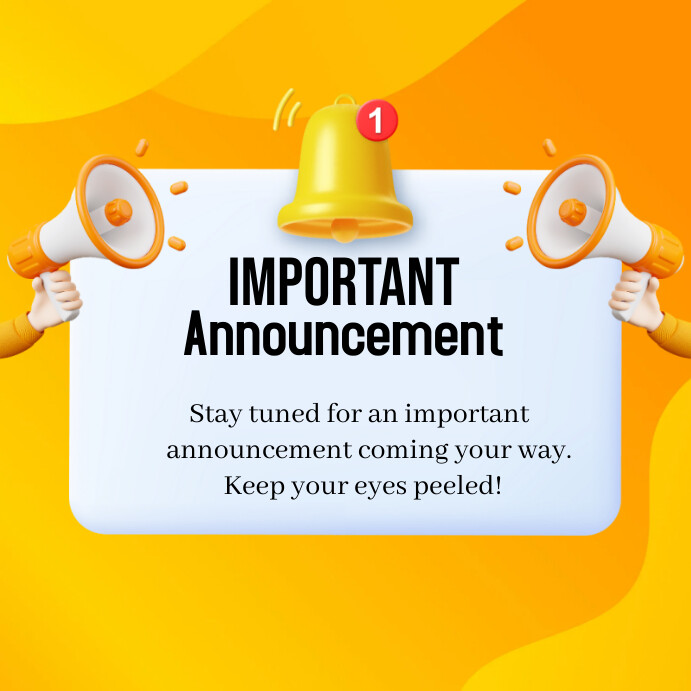 Important announcement Template | PosterMyWall