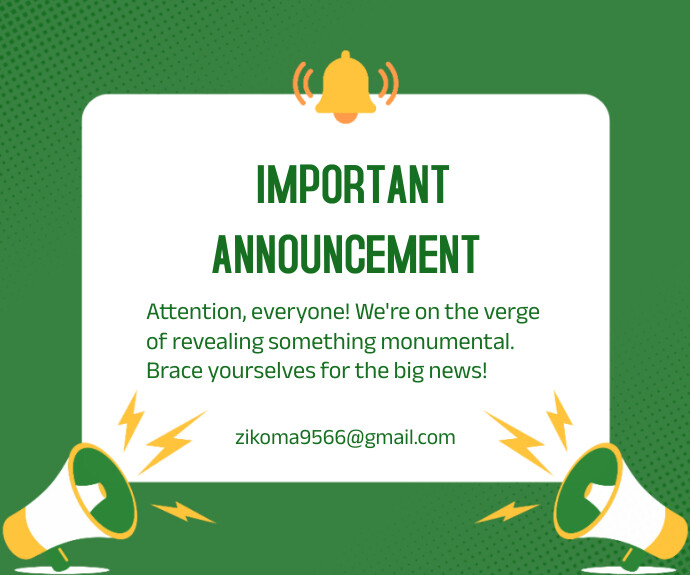 Plantilla de Important announcement | PosterMyWall
