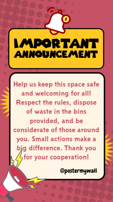 Important Announcement Template | PosterMyWall