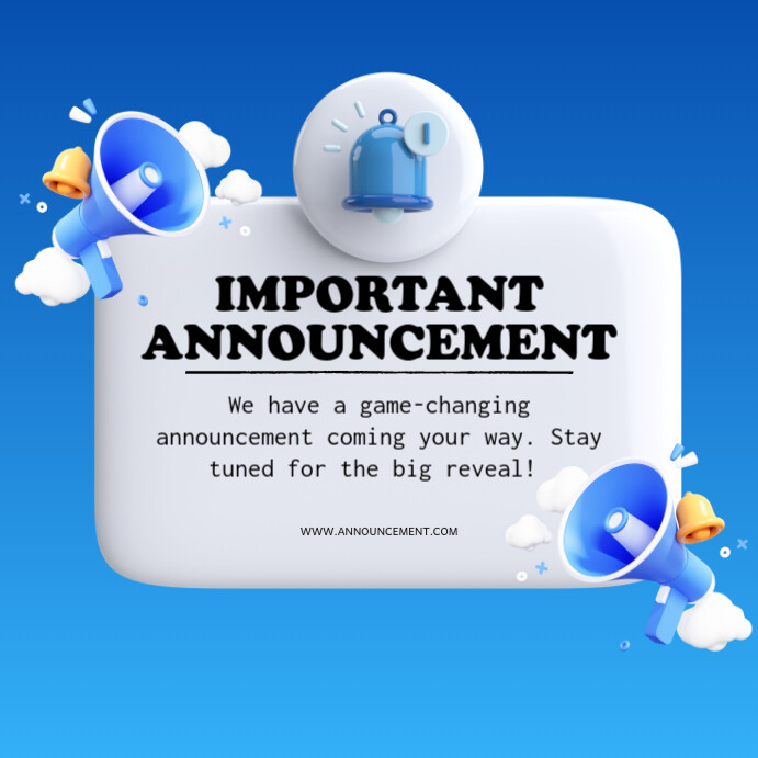 Important Announcement Template | PosterMyWall