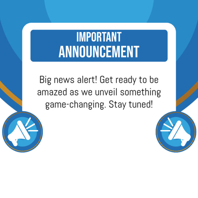 Copy of important announcement | PosterMyWall