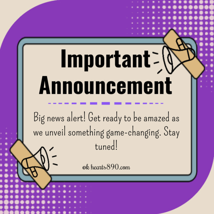 Important announcement Template | PosterMyWall