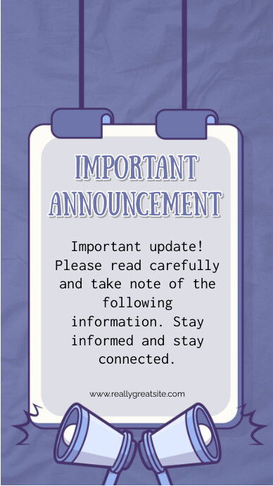 Important Announcement Template | PosterMyWall