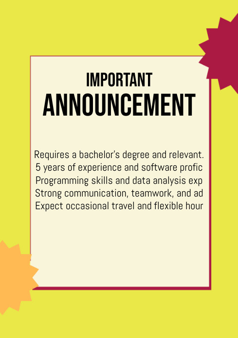 important announcement Templat | PosterMyWall