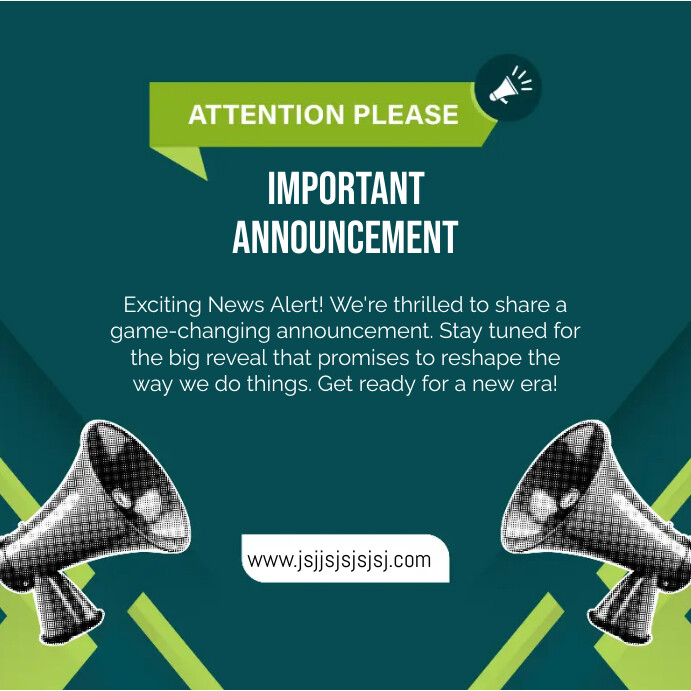 Important Announcement Template | PosterMyWall