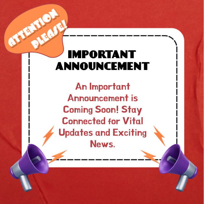 Important Announcement Template | PosterMyWall