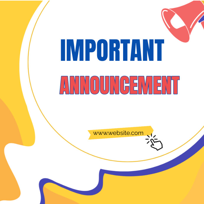 Copy of Important announcement | PosterMyWall