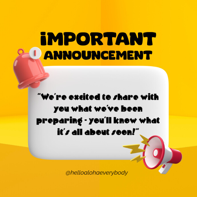 Important Announcement Template | PosterMyWall