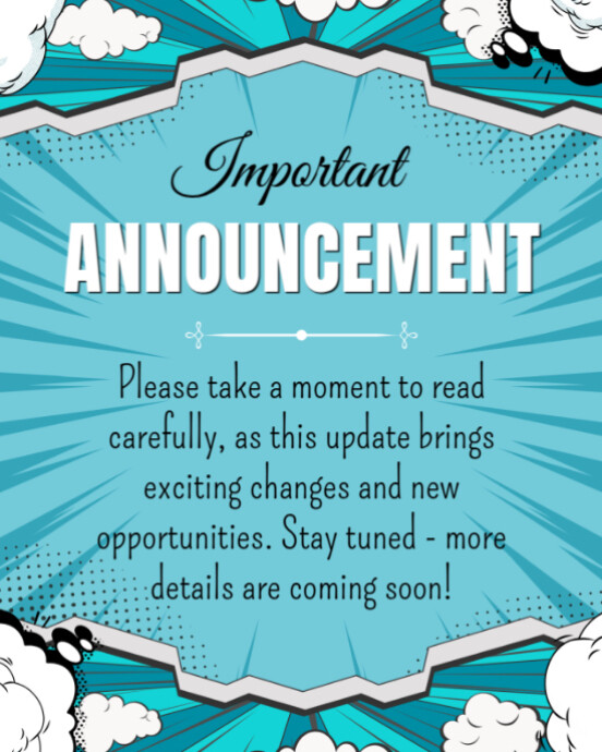 Important Announcement Template | PosterMyWall
