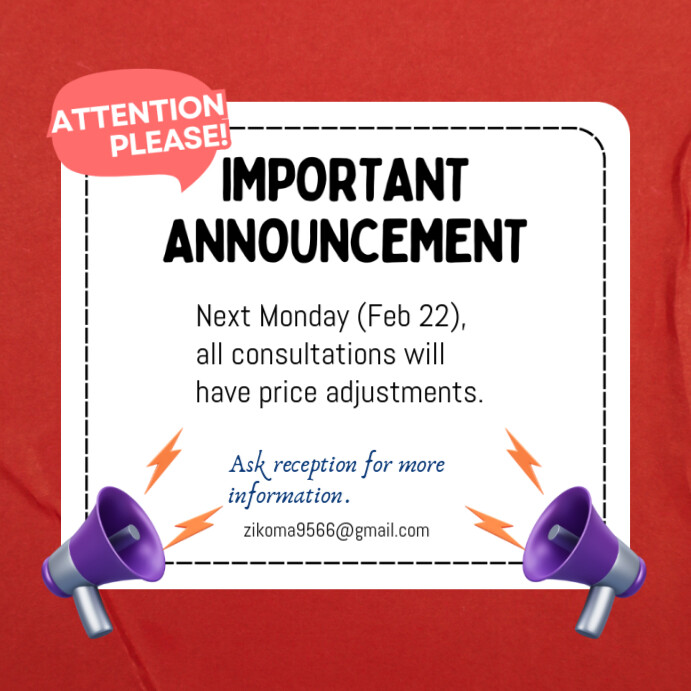 Important announcement Template | PosterMyWall