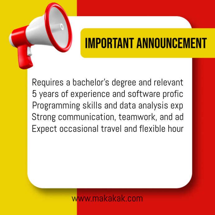 important announcement Template | PosterMyWall