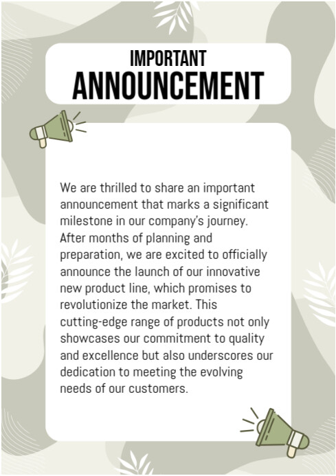 important announcement Template | PosterMyWall