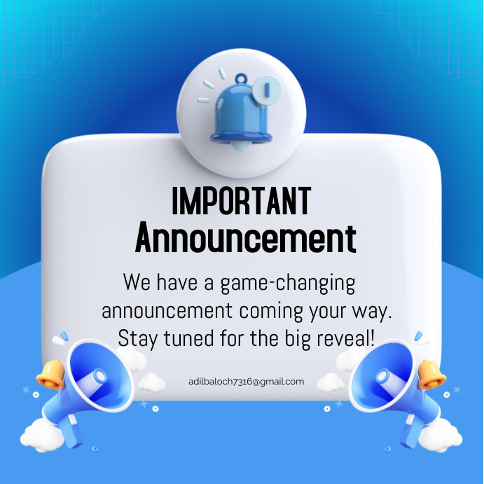 Copy of Important announcement | PosterMyWall