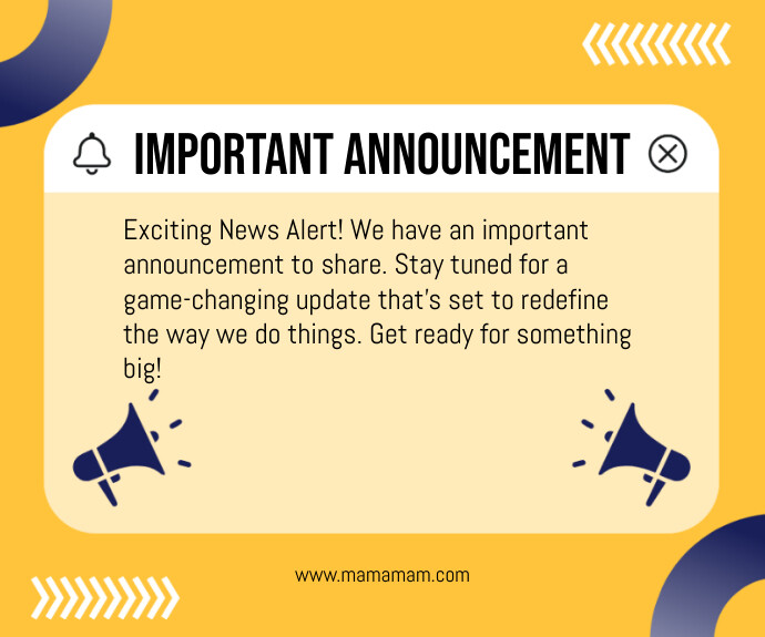 important announcement Template | PosterMyWall