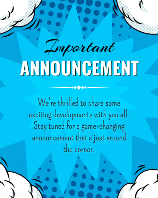 Important Announcement Template | PosterMyWall
