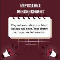 Important Announcement Template | PosterMyWall