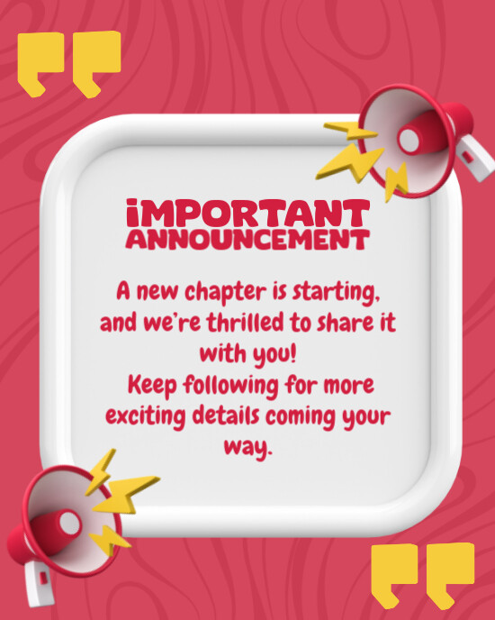 Important Announcement Template | PosterMyWall