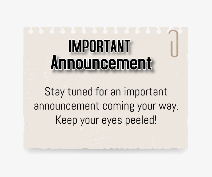 Important announcement Template | PosterMyWall