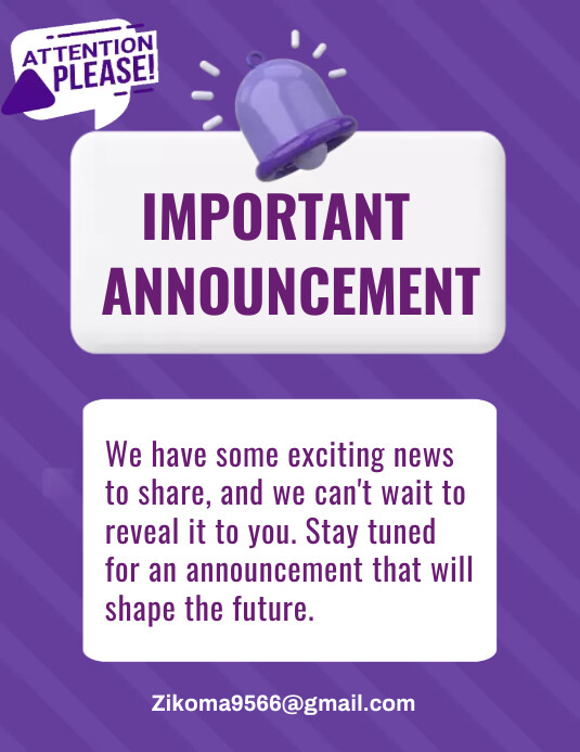 important announcement Template | PosterMyWall