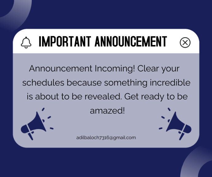 Important announcement Template | PosterMyWall