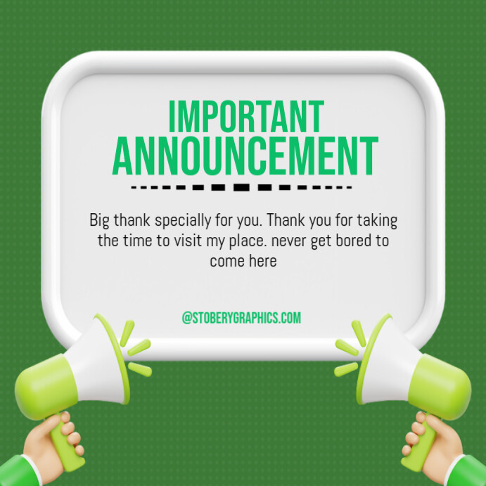 Important announcement Template | PosterMyWall