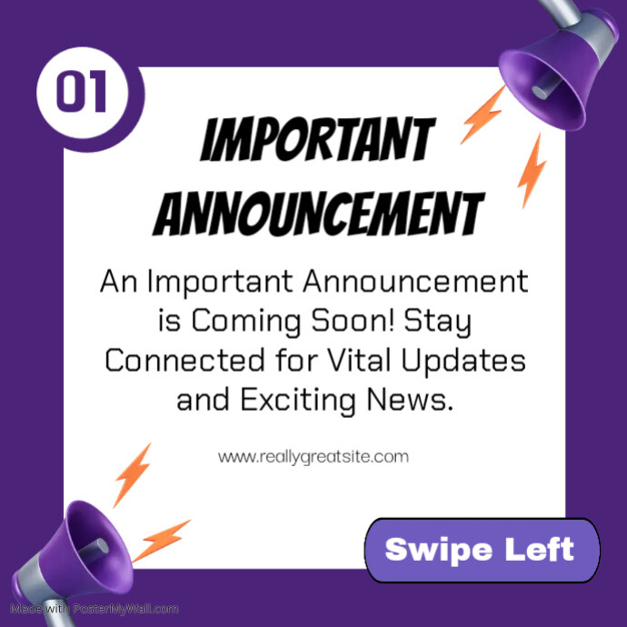 Important Announcement Templat | PosterMyWall