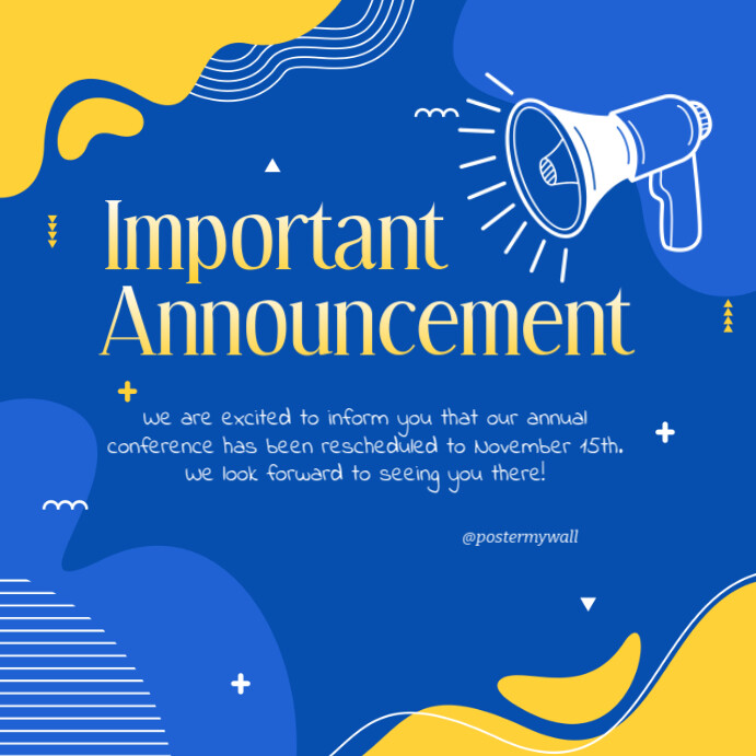 Important Announcement Template | PosterMyWall