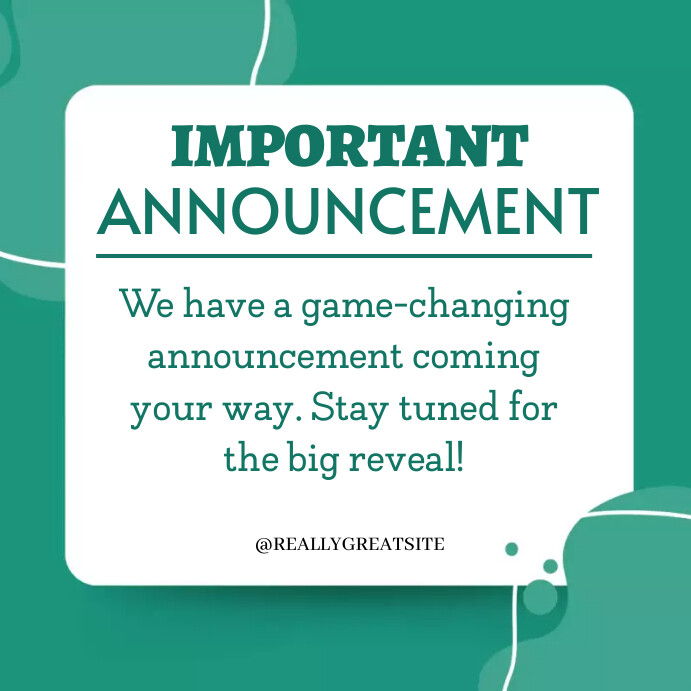 Important Announcement Template | PosterMyWall