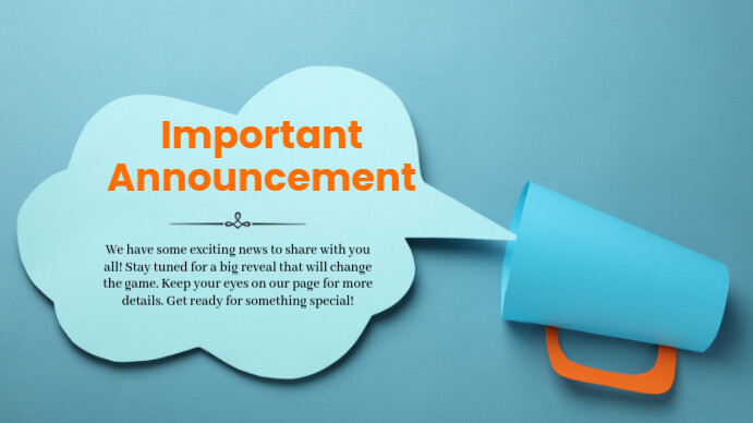 Important Announcement Template | PosterMyWall