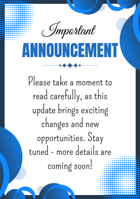Copy of Important Announcement | PosterMyWall
