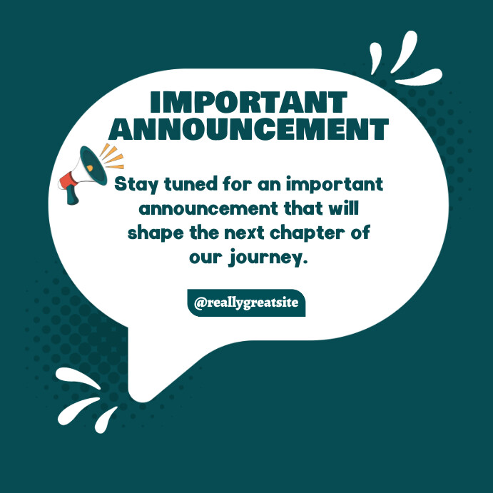 Important Announcement Template | PosterMyWall