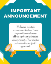 Important Announcement Template | PosterMyWall
