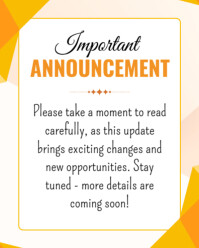 Important Announcement Template | PosterMyWall