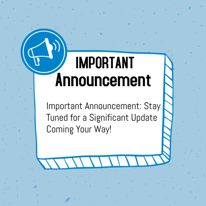 Important announcement Template | PosterMyWall