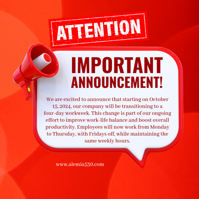 Important Announcement Template | PosterMyWall