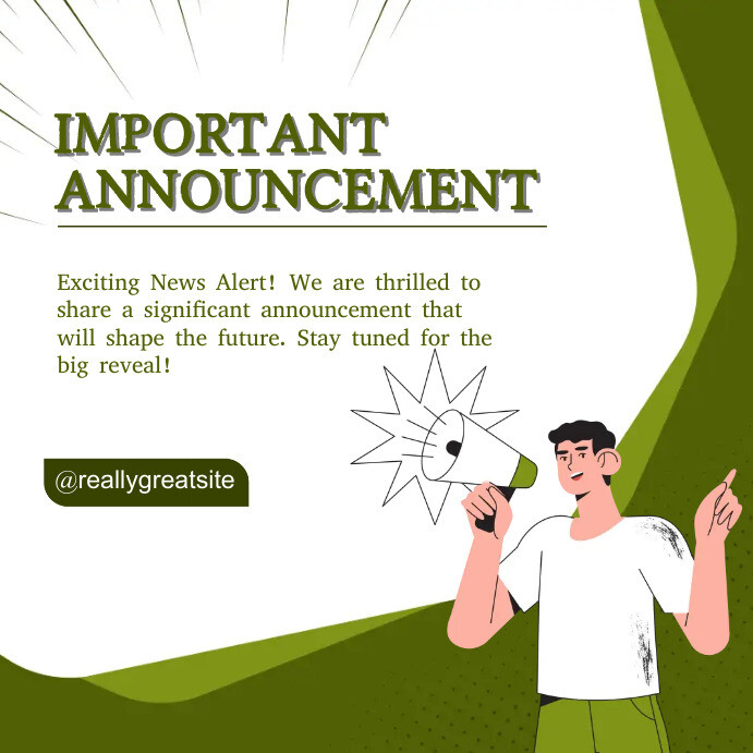Copy of Important Announcement | PosterMyWall