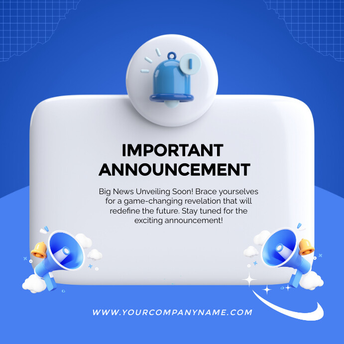 Important Announcement Template | PosterMyWall