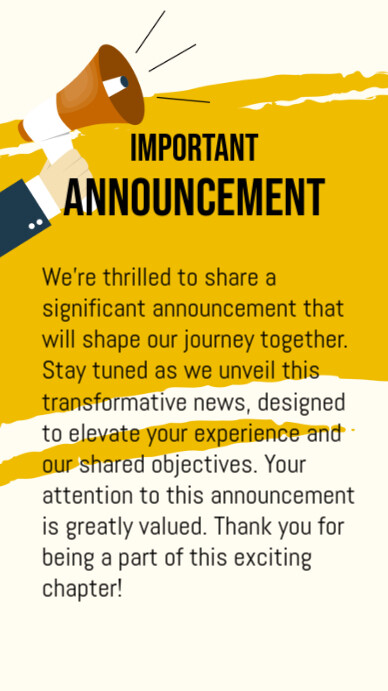 Important announcement Template | PosterMyWall
