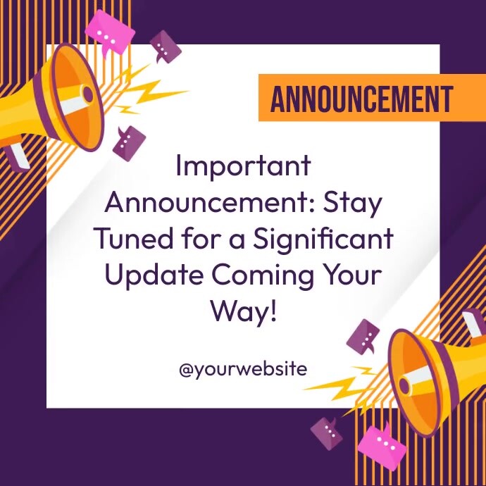 Copy of Important Announcement | PosterMyWall