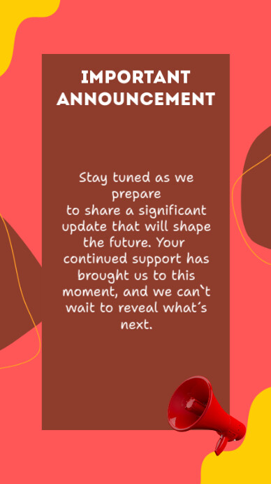 important Announcement Template | PosterMyWall